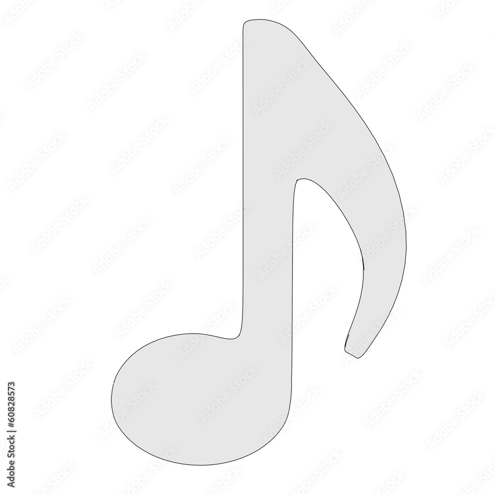 cartoon image of music symbol Stock Illustration | Adobe Stock