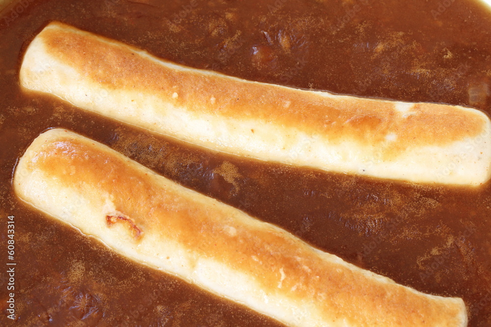 Wollwurst / Oberländer sausages [south german dish] Stock-Foto | Adobe ...