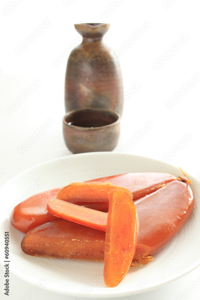 Dried fish roe Karasumi from Taiwan Stock Photo | Adobe Stock