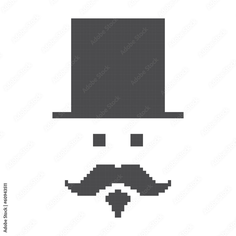 pixel art face portrait illustration Stock Vector | Adobe Stock