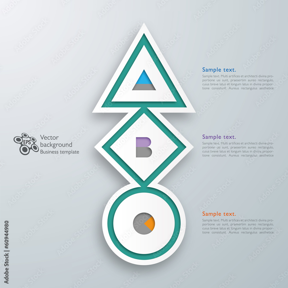 Infographics Vector Background 3-Step Process Stock Vector | Adobe Stock