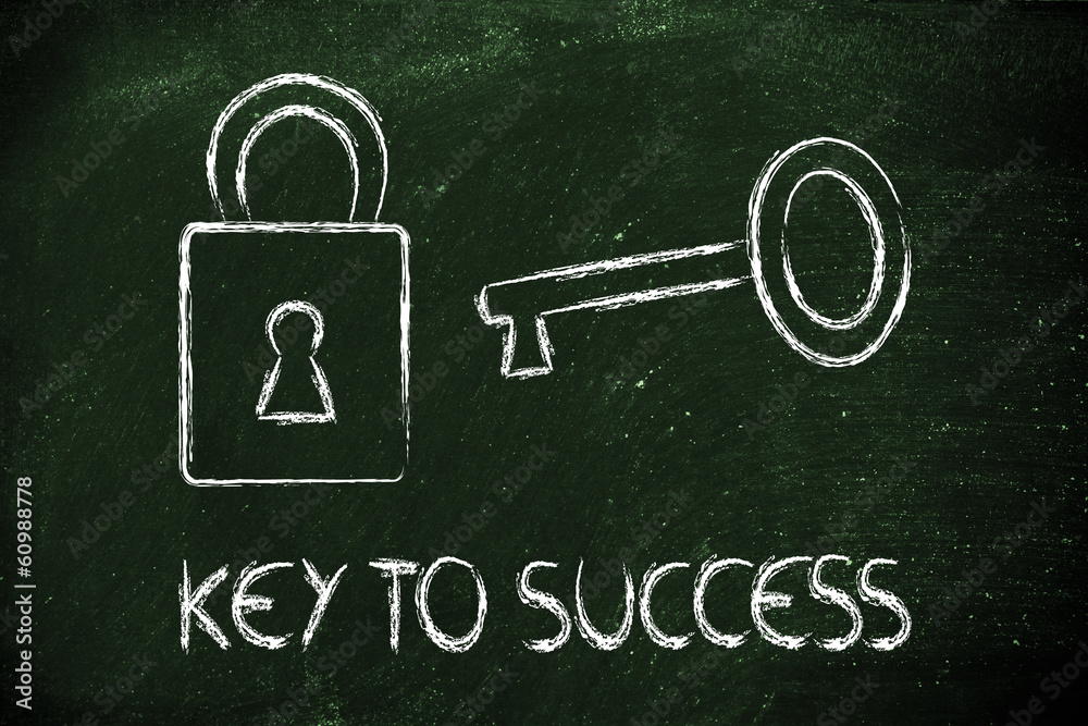 find the key to success, key and lock design Stock Photo | Adobe Stock