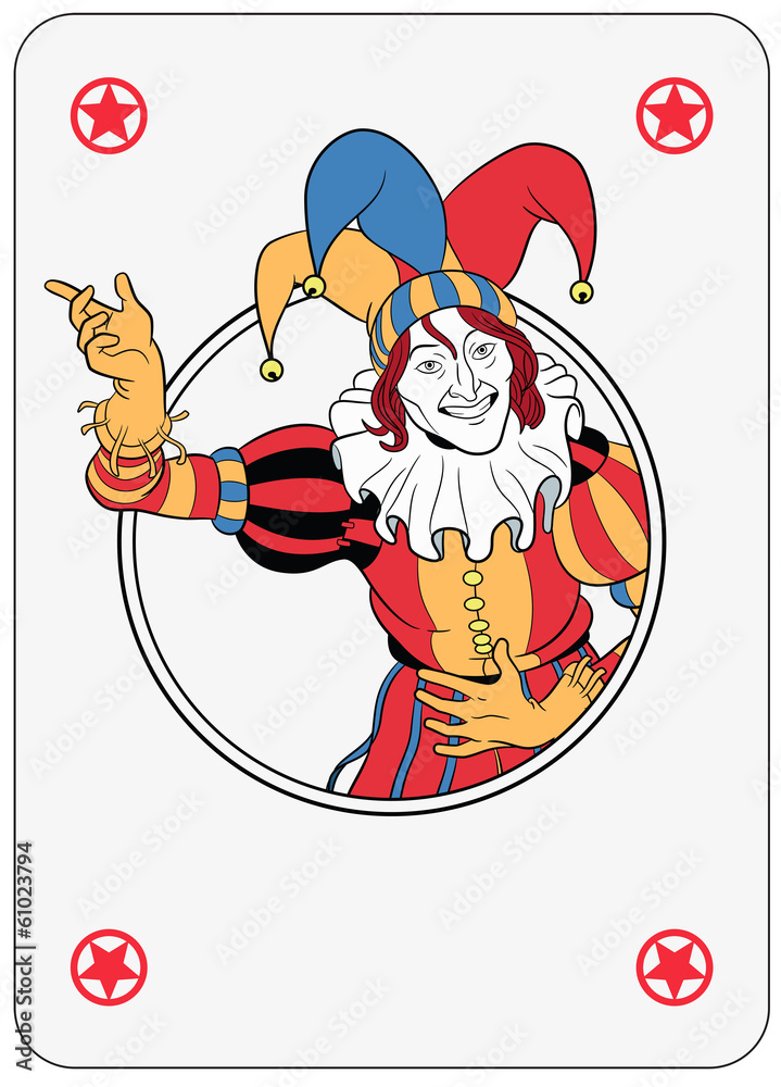 Joker playing card Stock Vector | Adobe Stock