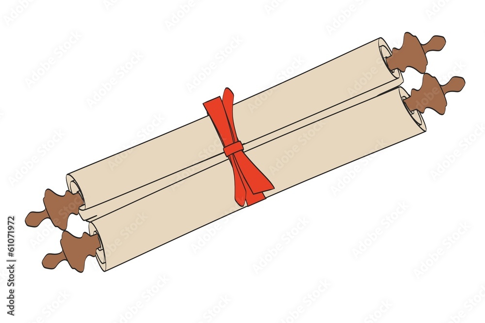 Cartoon Rolled Up Newspaper