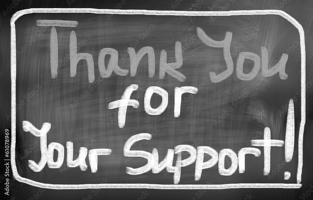 Thank You For Your Support Concept Stock Photo | Adobe Stock