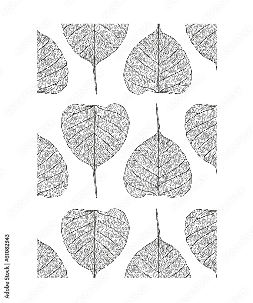 pipal leaves pattern background Stock Vector | Adobe Stock