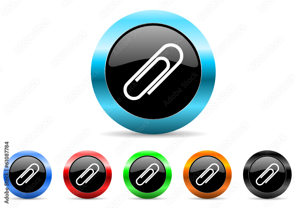 paperclip icon vector set Stock Vector | Adobe Stock