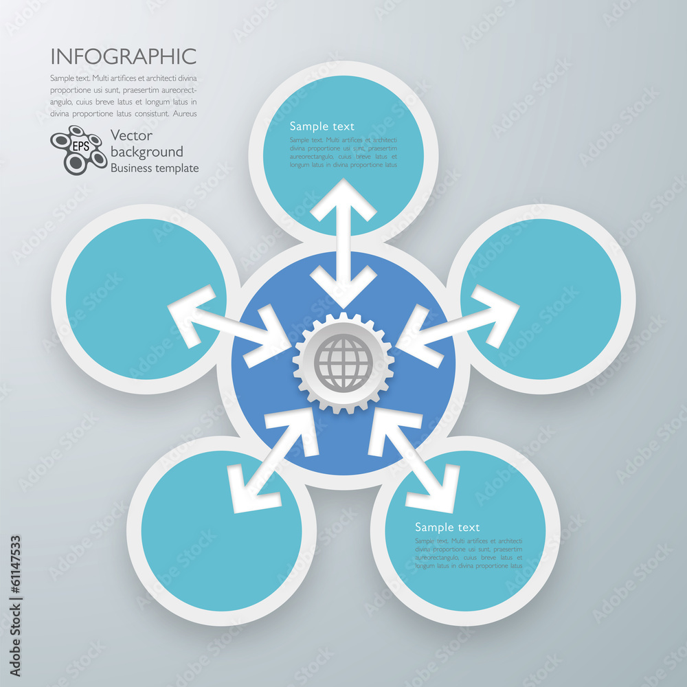 Infographics Vector Background Data Linkage Stock Vector | Adobe Stock