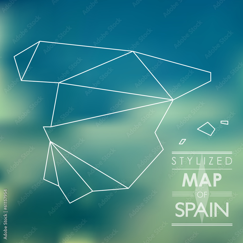 stylized map of Spain Stock Vector | Adobe Stock