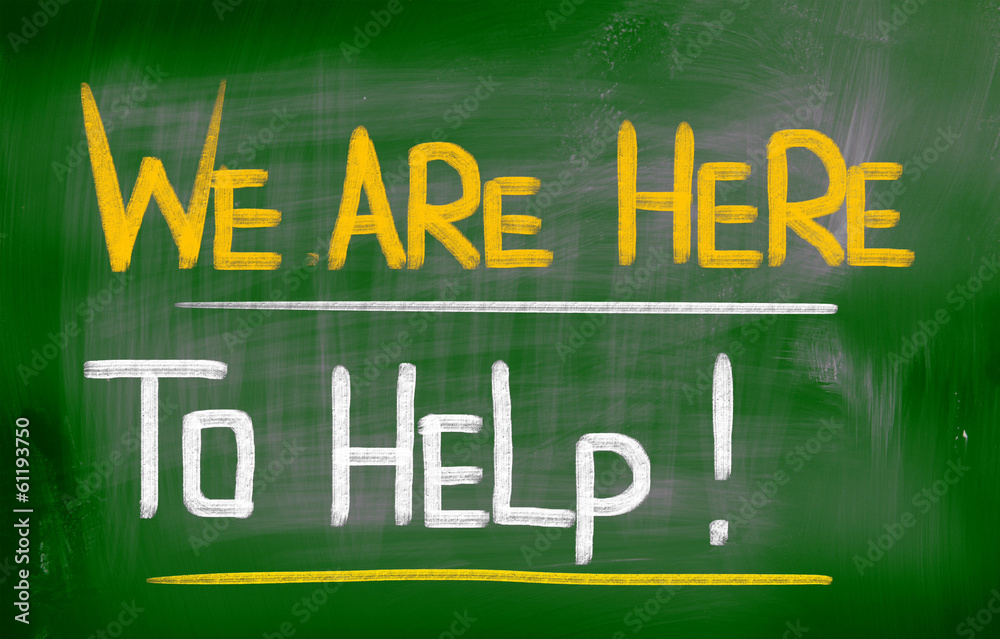 We Are Here To Help Concept Stock Photo | Adobe Stock