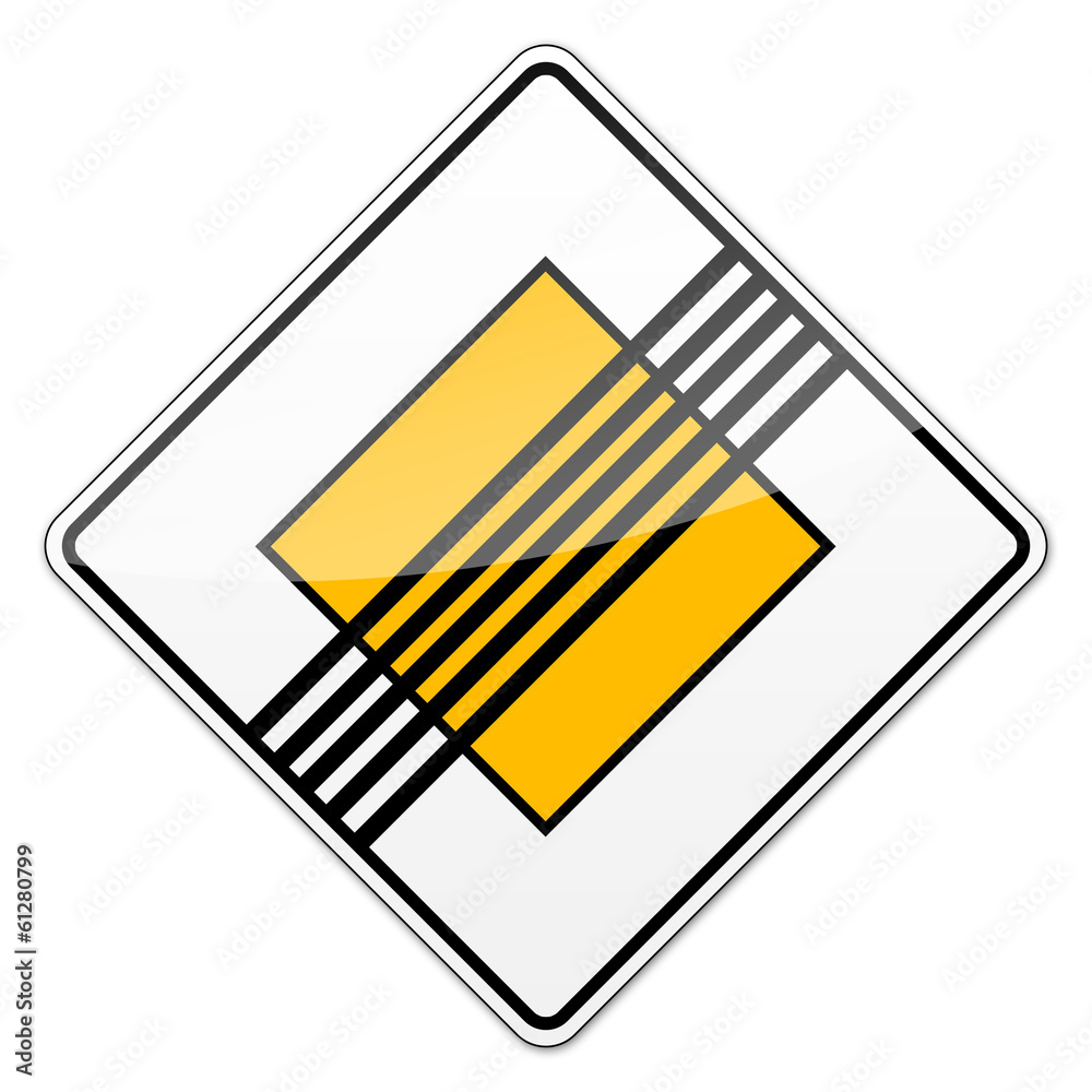 Verkehrszeichen - Hauptstraße Stock Illustration | Adobe Stock