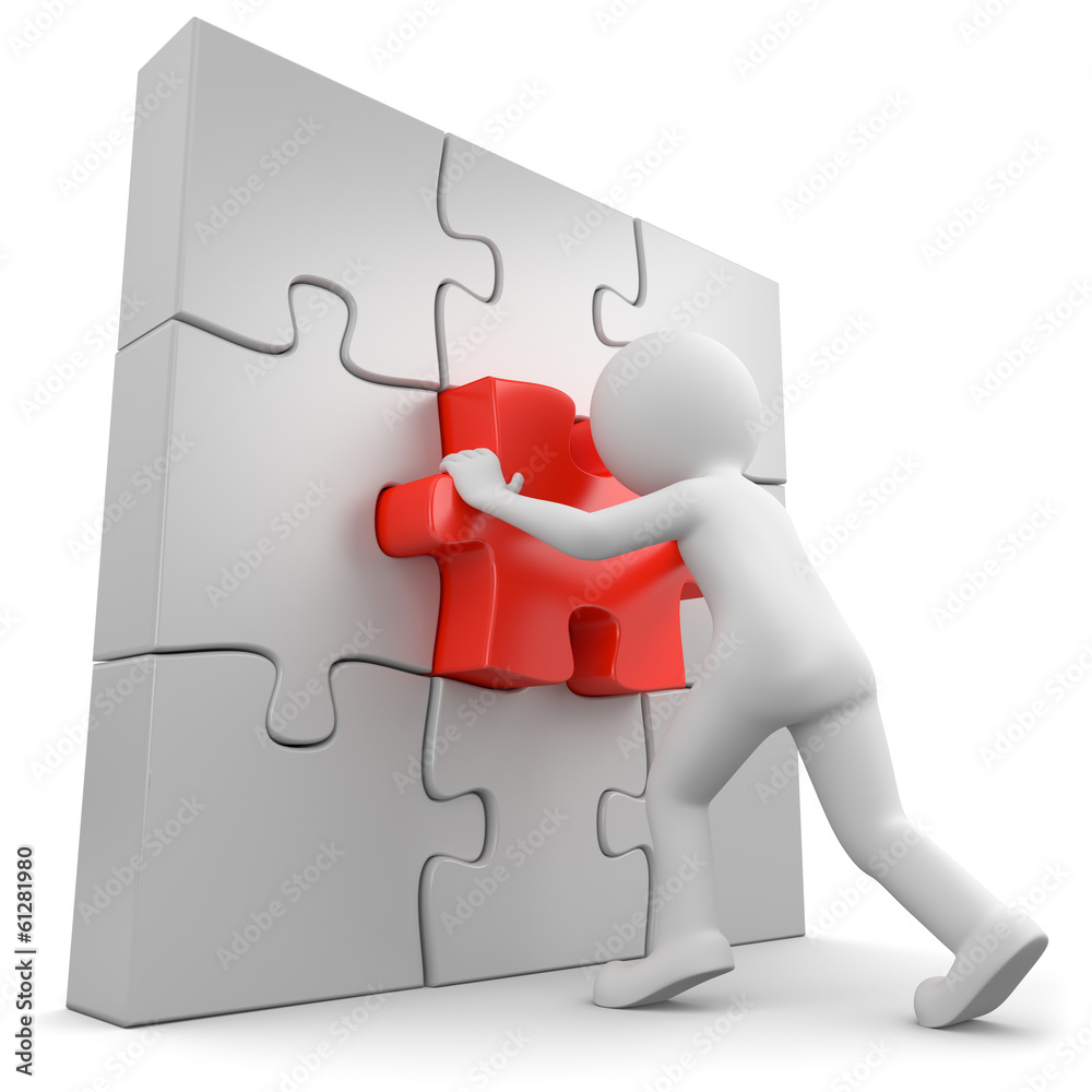 das fehlende Puzzleteil Stock Illustration | Adobe Stock