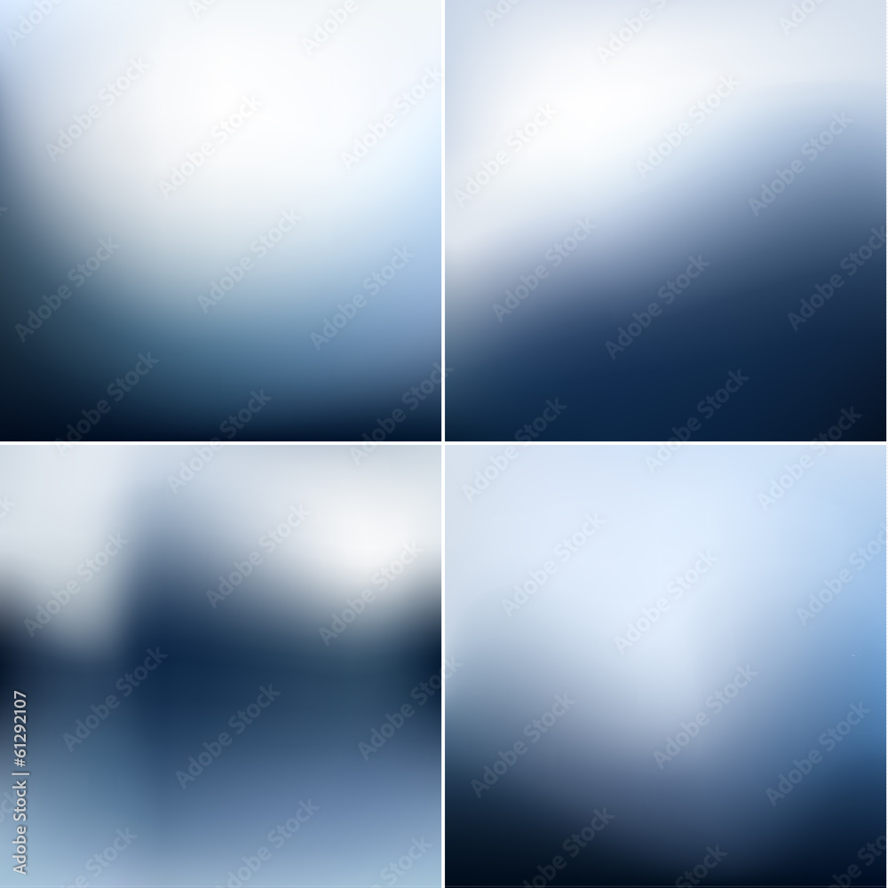 Smooth defocused blur backgrounds set Stock Vector | Adobe Stock