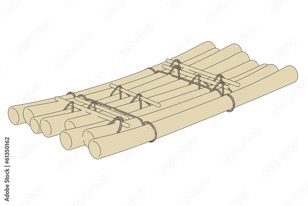 cartoon image of water raft Stock Illustration | Adobe Stock