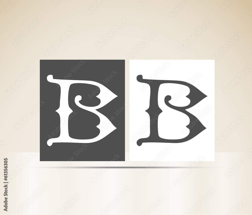 Vector letter B art deco alphabet Stock Vector | Adobe Stock