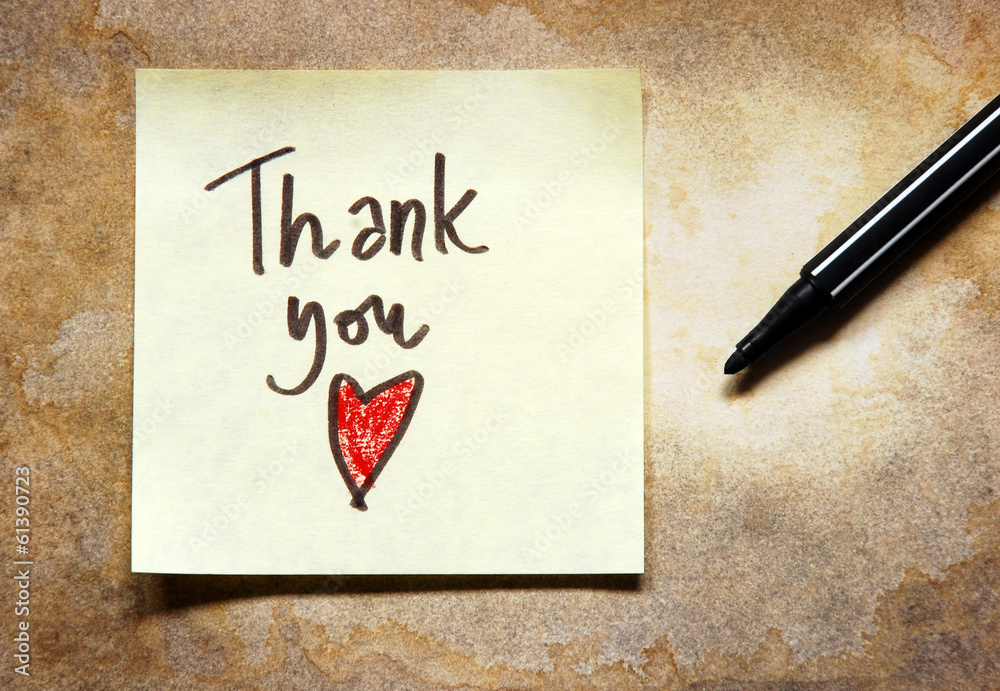 thank you note Stock Photo | Adobe Stock