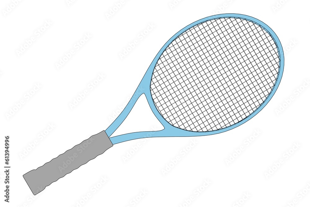 cartoon image of tennis racket Stock Illustration | Adobe Stock