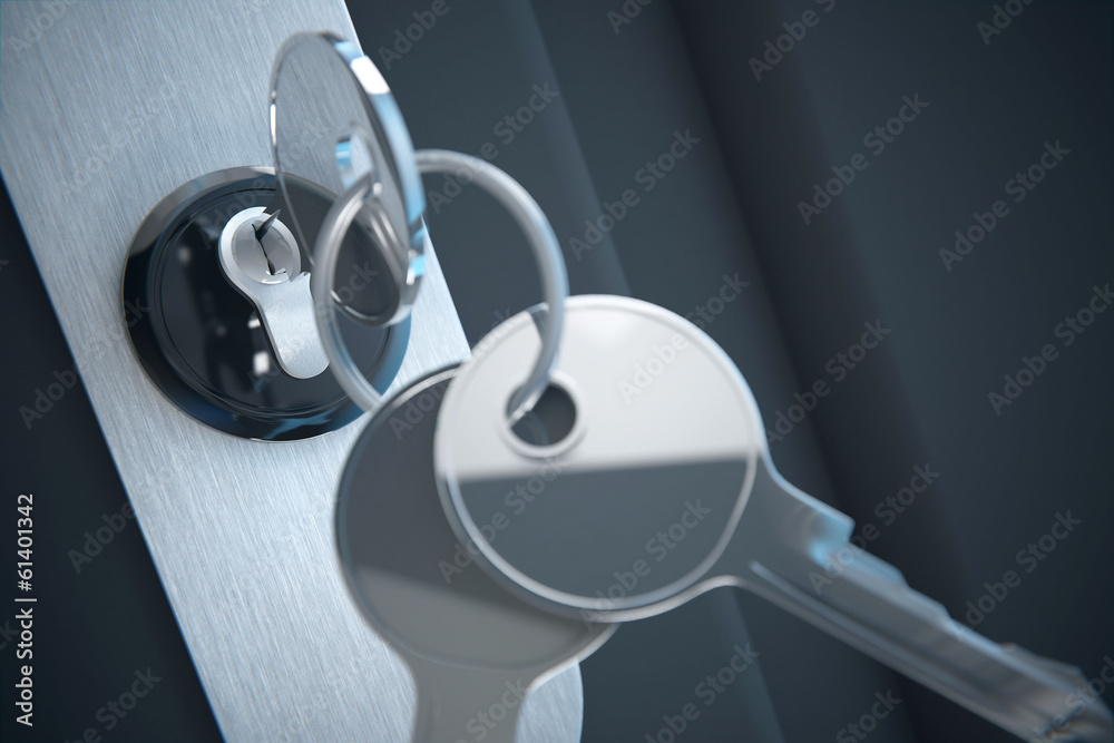 key in the lock-concept Stock-Foto | Adobe Stock