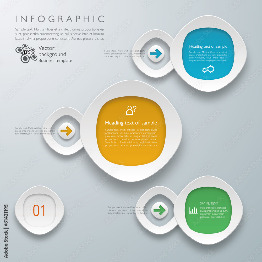 Infographics Vector Background Flow Chart Stock Vector | Adobe Stock