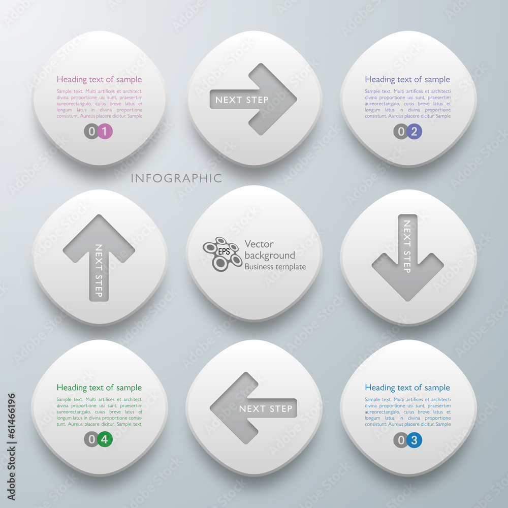 Infographics Vector Background 4-Step Process Stock Vector | Adobe Stock