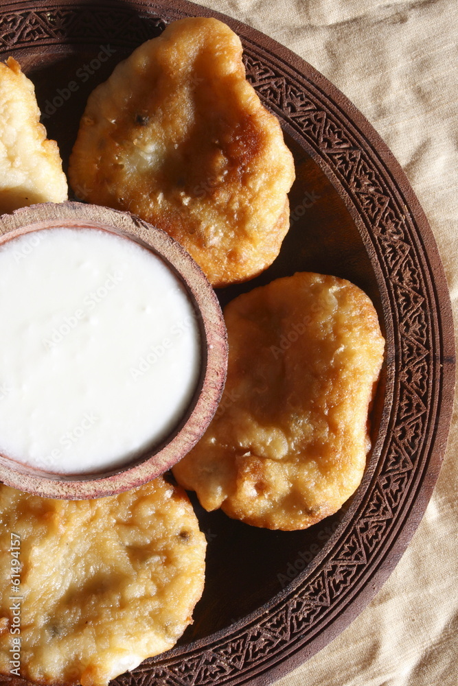 Malpua/Malpura - Malpuras are a kind of deep fried pancakes Stock Photo ...