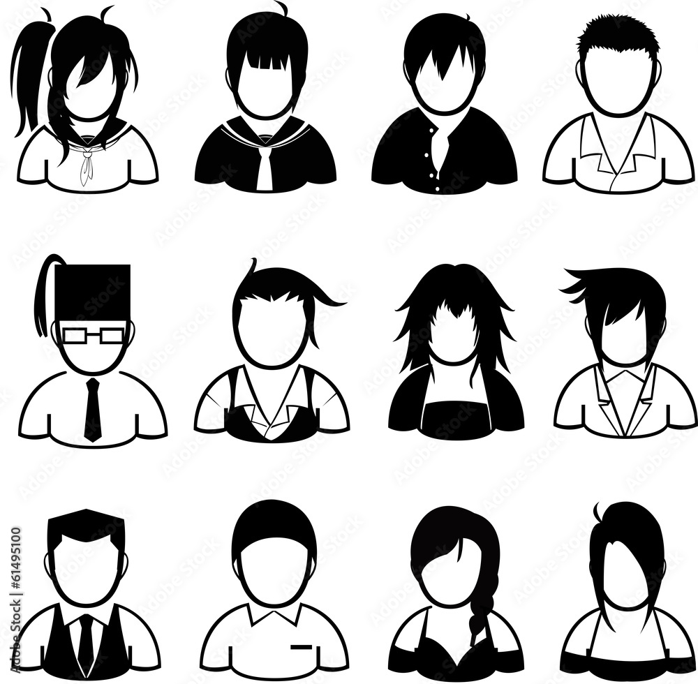 silhouette of people icon created in vector format Stock Vector | Adobe ...
