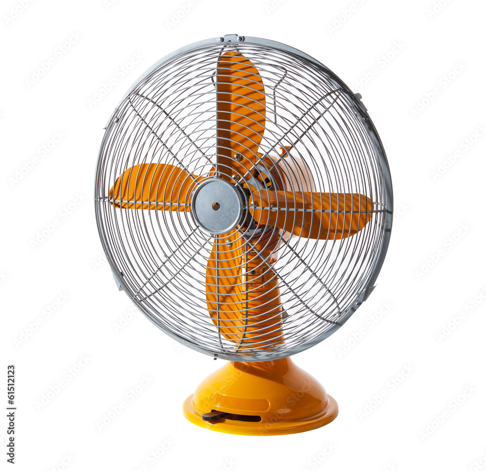 old classic retro and vintage electric fan isolated white backgr Stock ...