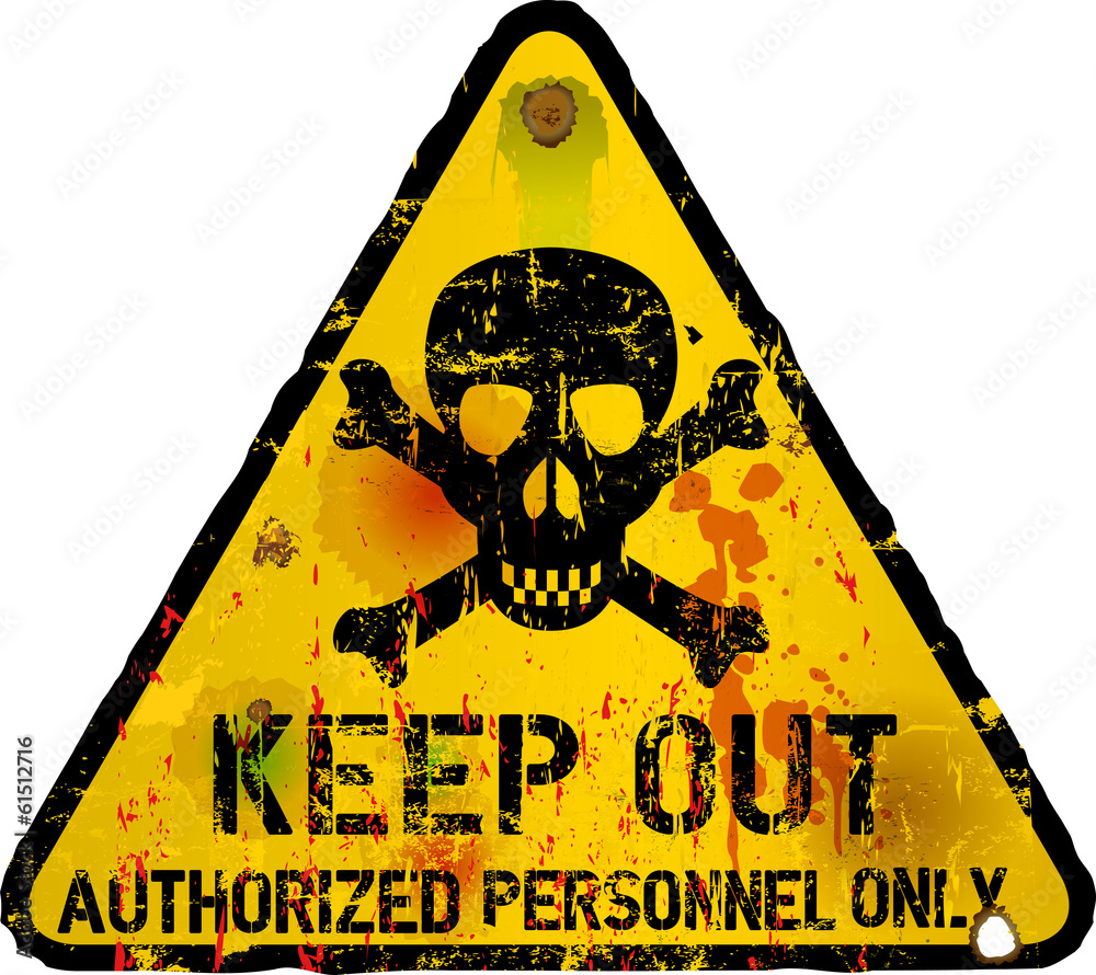Keep out sign, warning / prohibition sign, vector Stock Vector | Adobe ...
