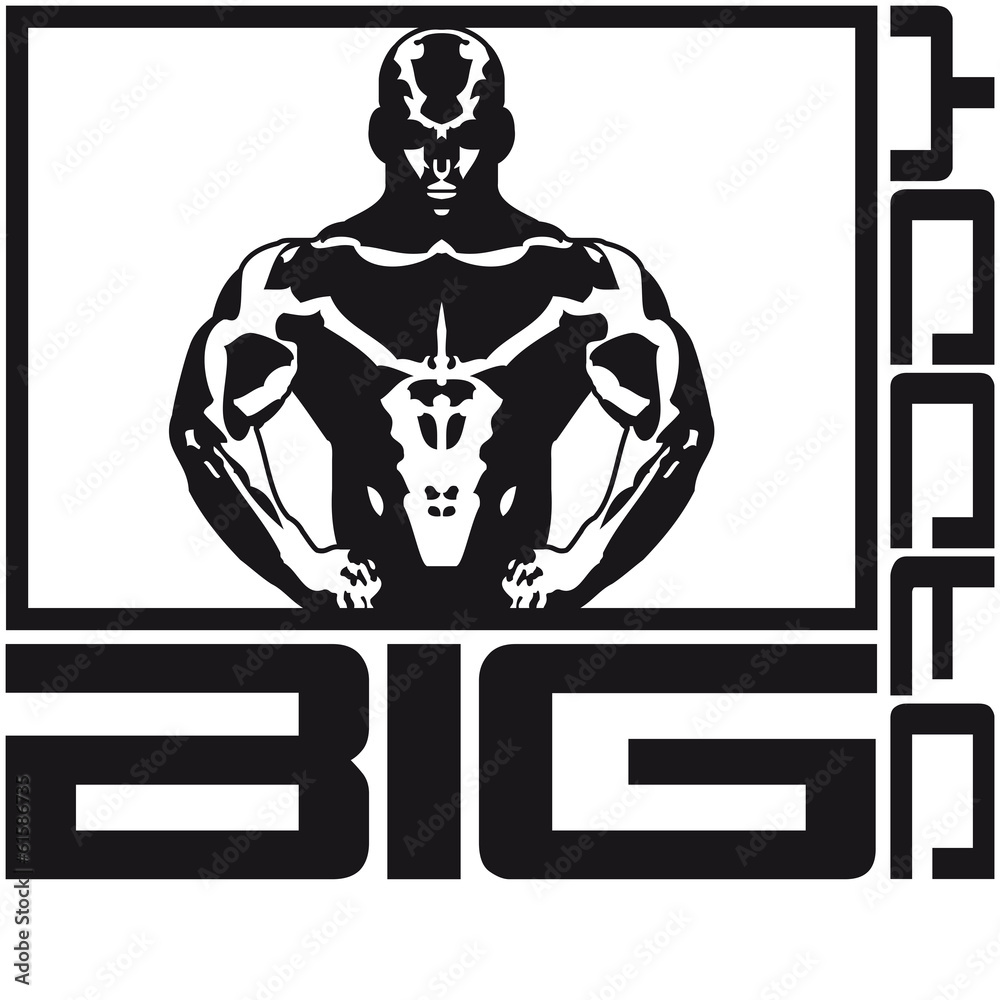 Big Daddy Bodybuilder Logo Papa Held Vater Stock Illustration | Adobe Stock