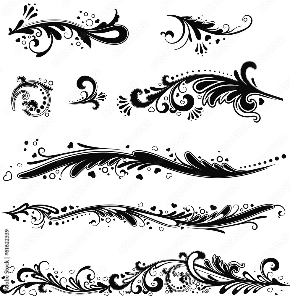 Set of horizontal patterns Stock Vector | Adobe Stock