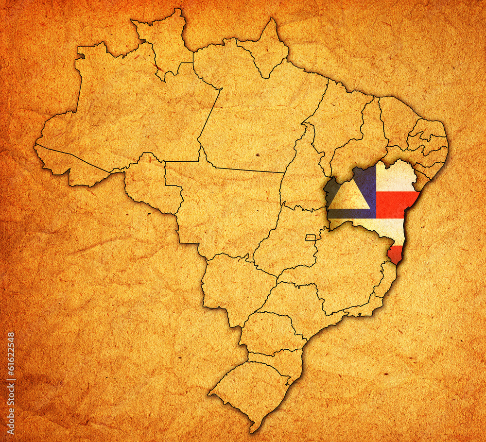 bahia on map of brazil Stock Illustration | Adobe Stock
