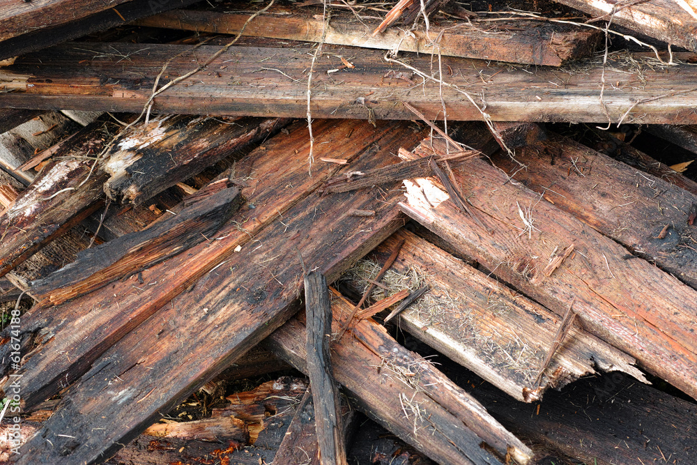 Rotten and damaged planks. Stock Photo | Adobe Stock