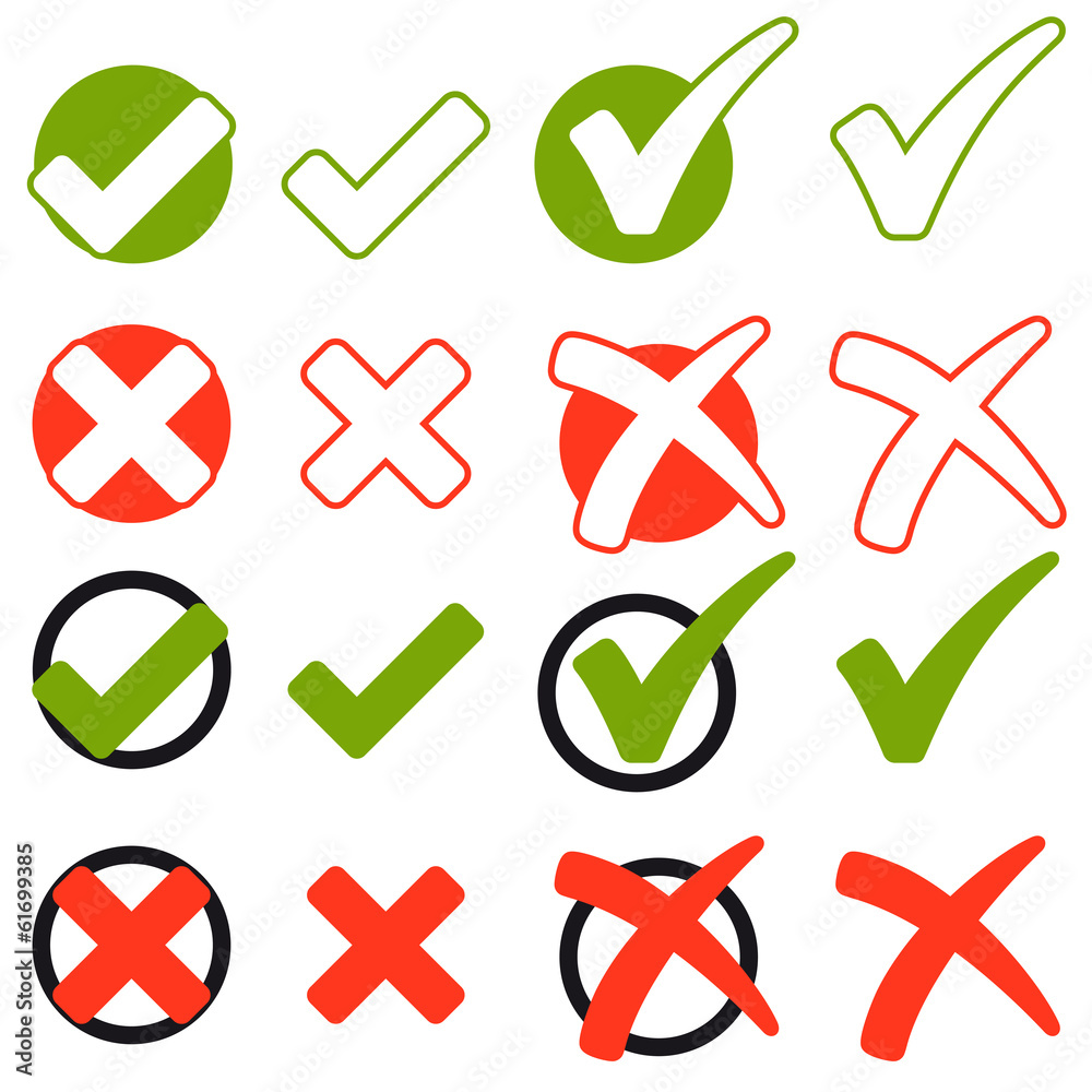 Sammlung - Kreuz + Haken Stock Vector | Adobe Stock