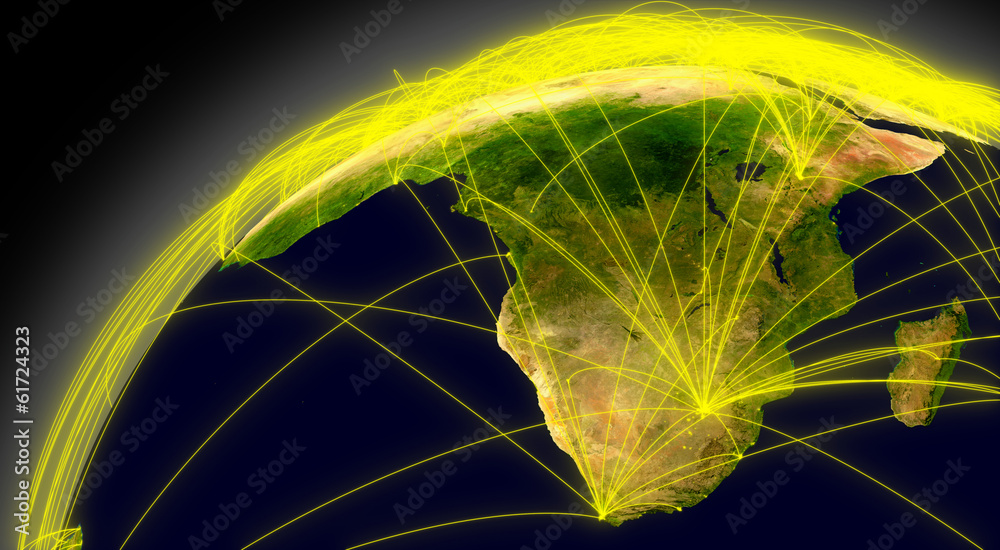 South Africa connections Stock Illustration | Adobe Stock