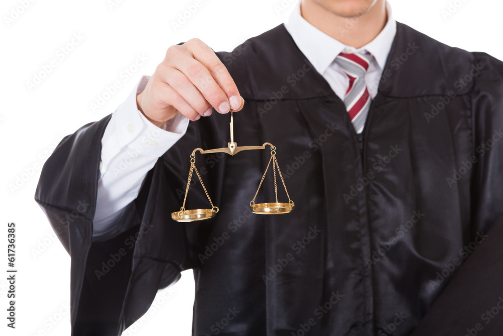 Judge With Scales And Book Stock Photo | Adobe Stock
