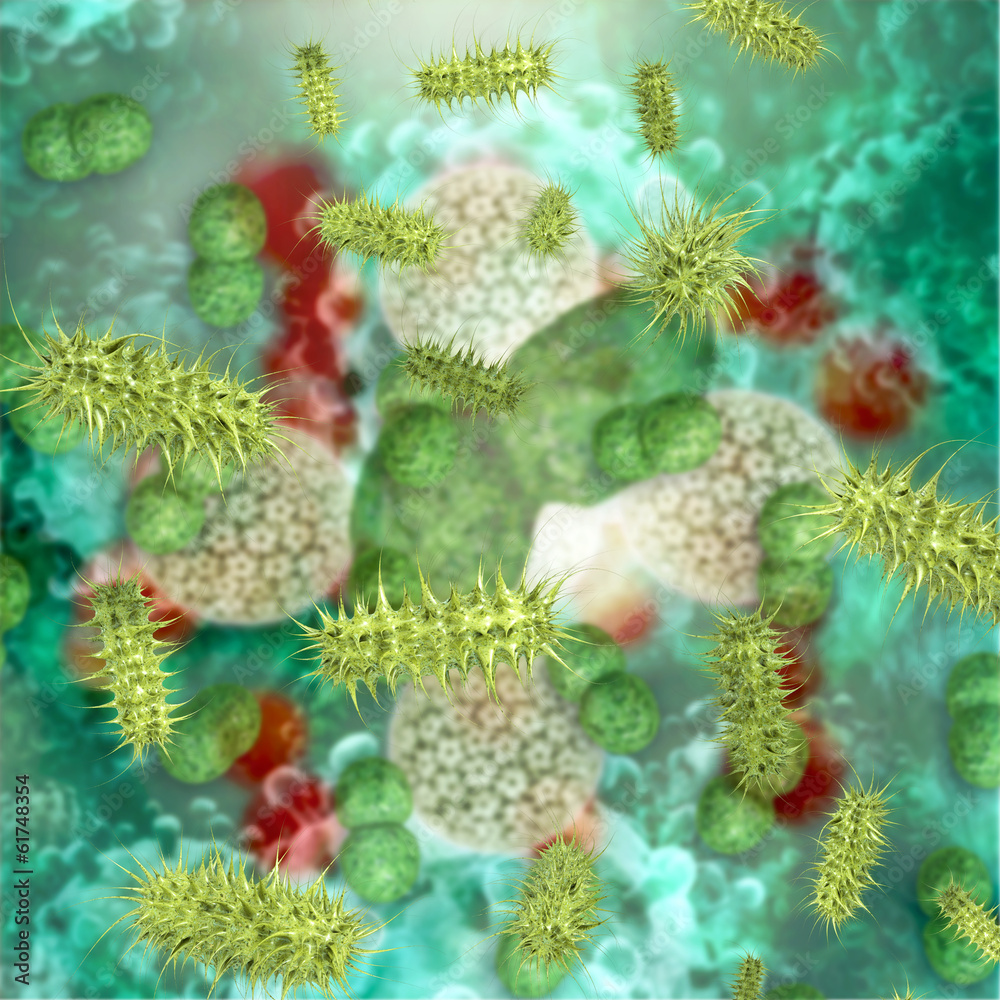 Proteus Bakterien - 3d Render Stock-Illustration | Adobe Stock