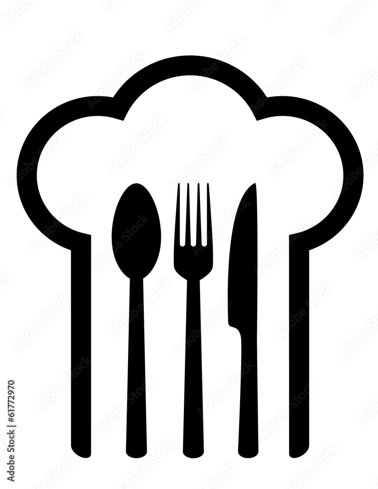 restaurant sign with chef hat Stock Vector | Adobe Stock