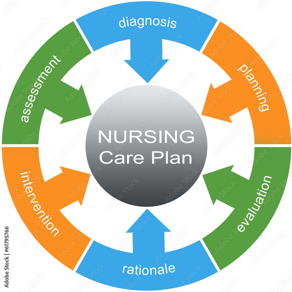 Nursing Care Plan Word Circle Concept Stock Illustration | Adobe Stock