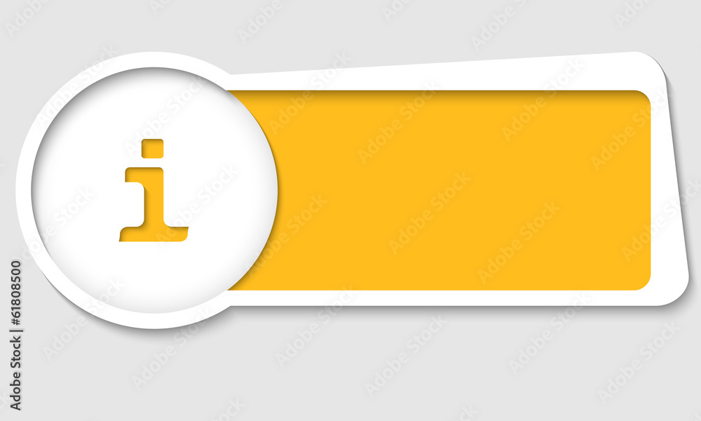vector text box for insertion text with info sign Stock Vector | Adobe ...