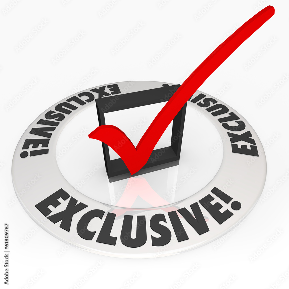 Exclusive Check Mark Box Ring Special Restricted Access Required Stock ...