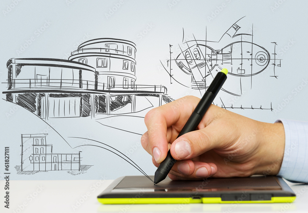 Designer at work Stock Photo | Adobe Stock