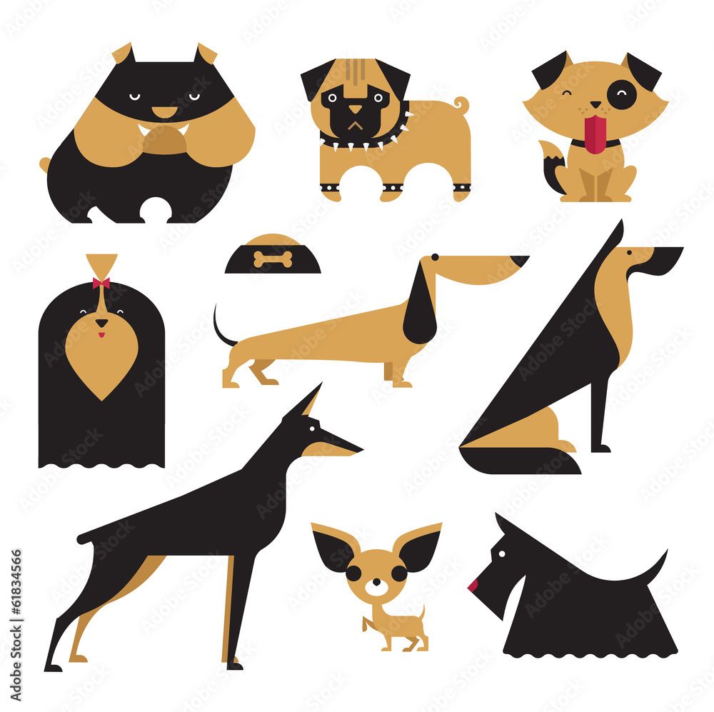 Vector Dog Stock Vector | Adobe Stock