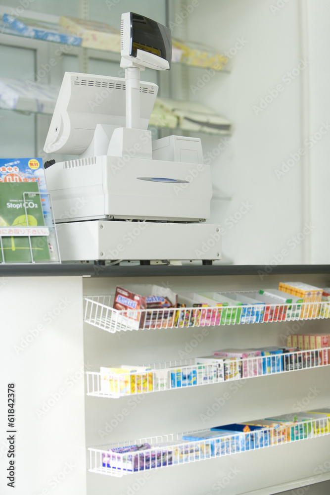 cash register of convenience store Stock Photo | Adobe Stock