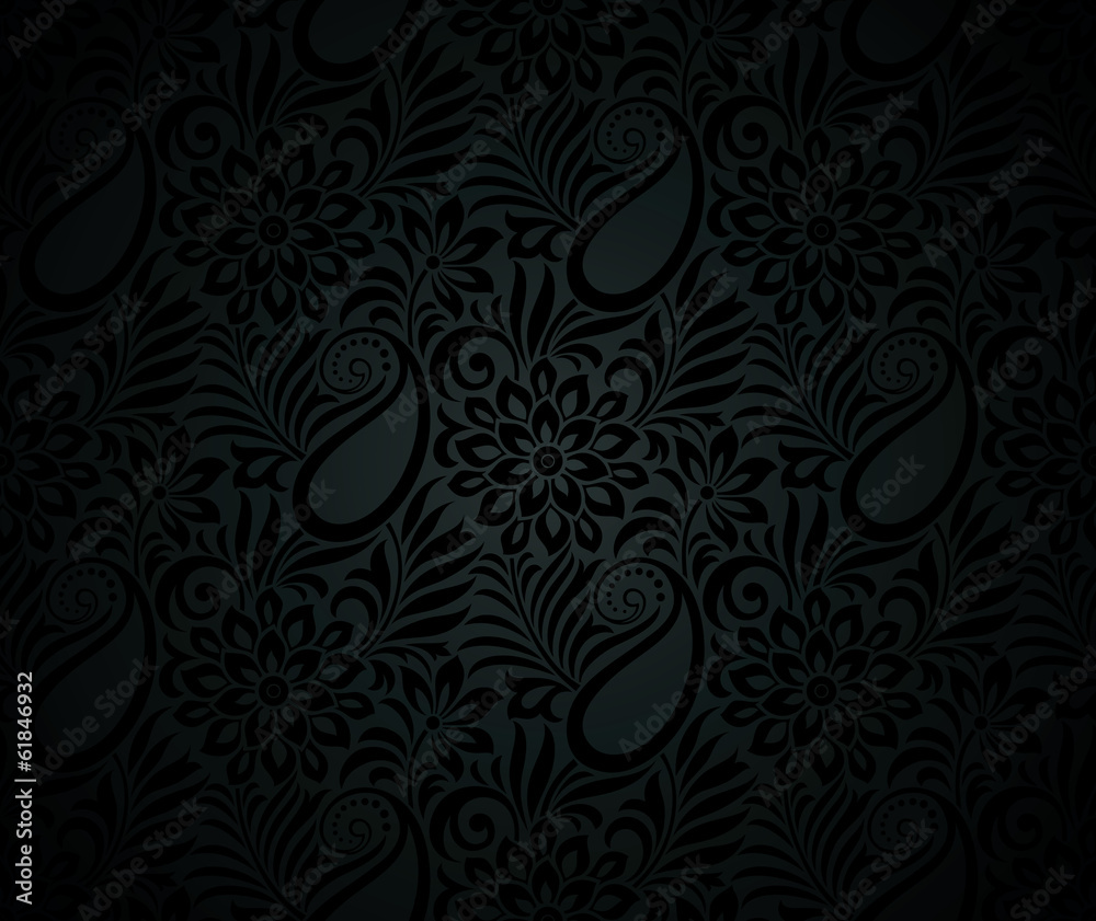 Paisley Royal seamless background Stock Vector | Adobe Stock