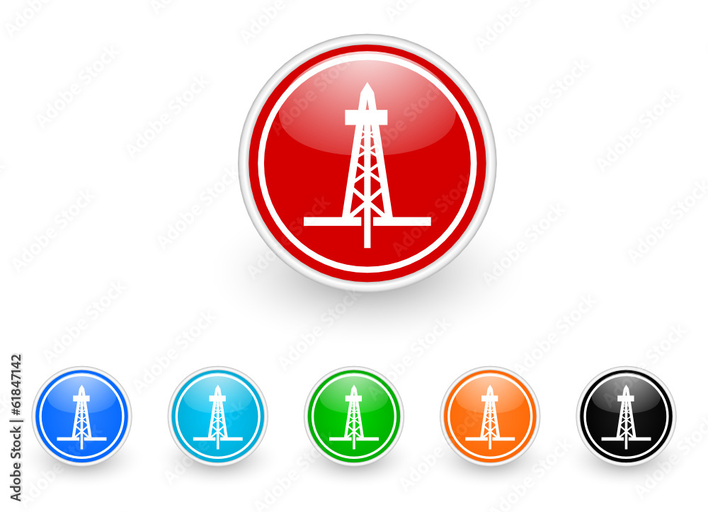 drilling icon vector set Stock Vector | Adobe Stock