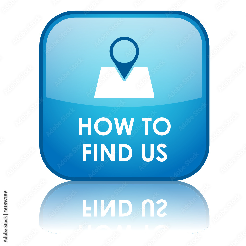 HOW TO FIND US Web Button (map directions locator itinerary) Stock ...