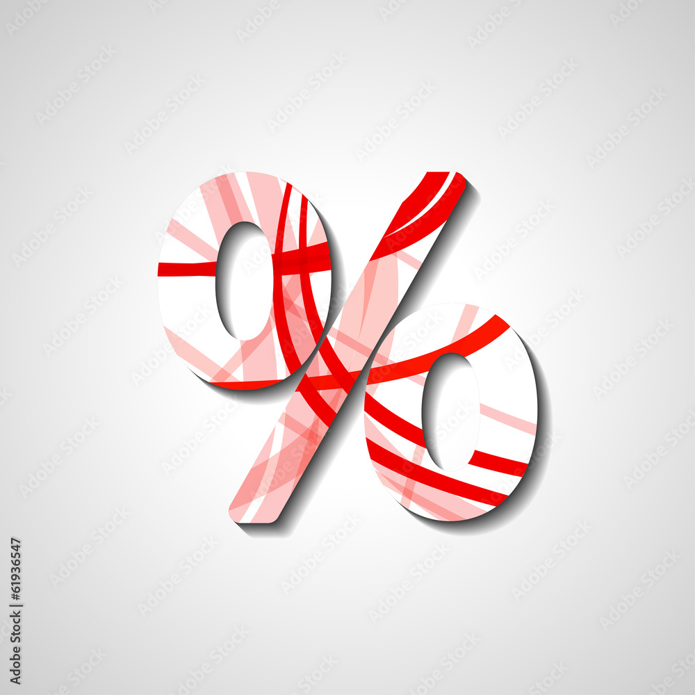 Abstract percentage symbol, style illustration Stock Vector | Adobe Stock
