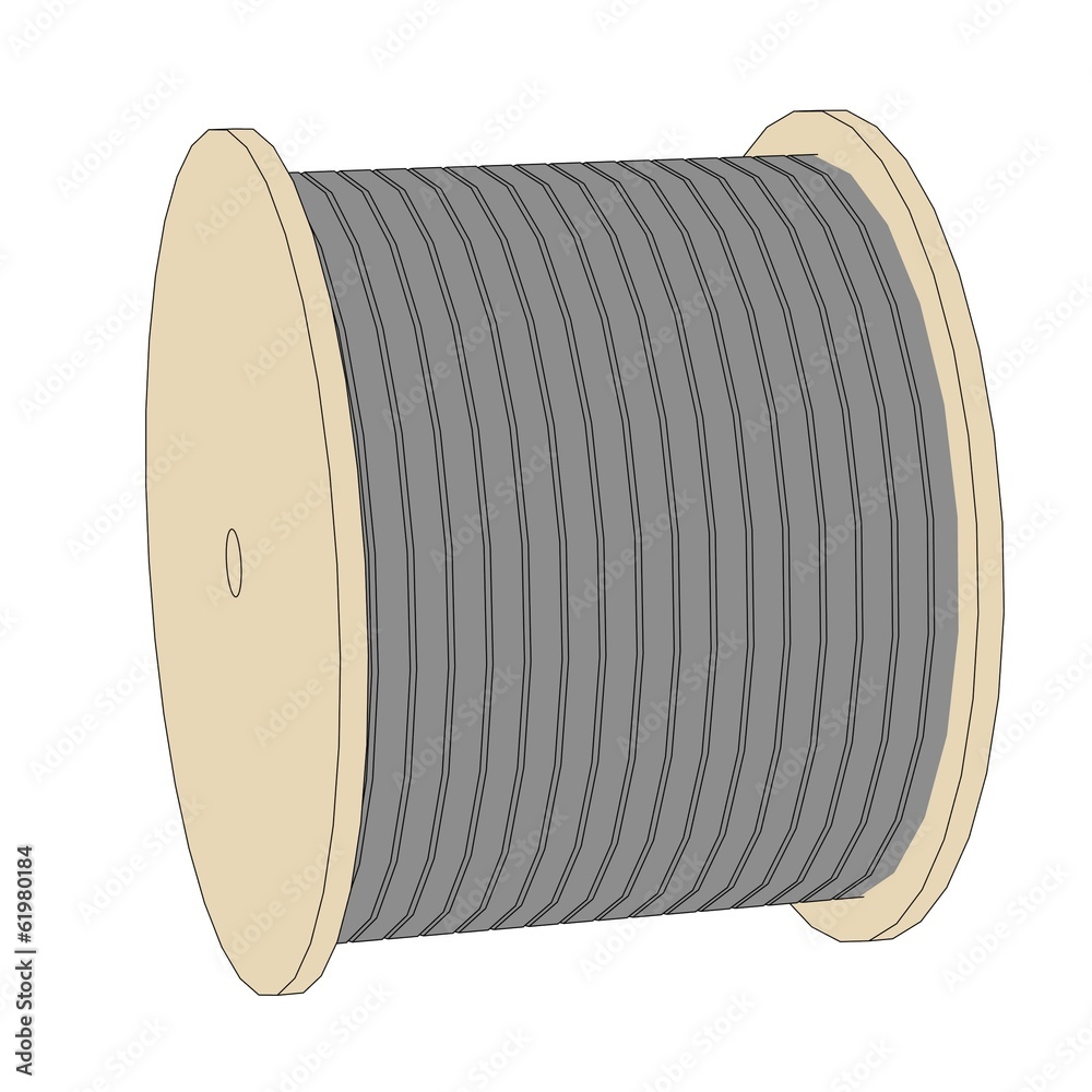 cartoon image of wire spool Stock Photo | Adobe Stock