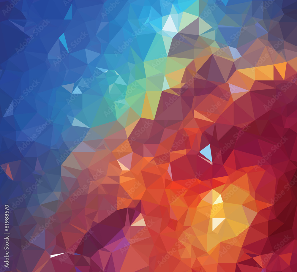 Galaxy Background With Triangle