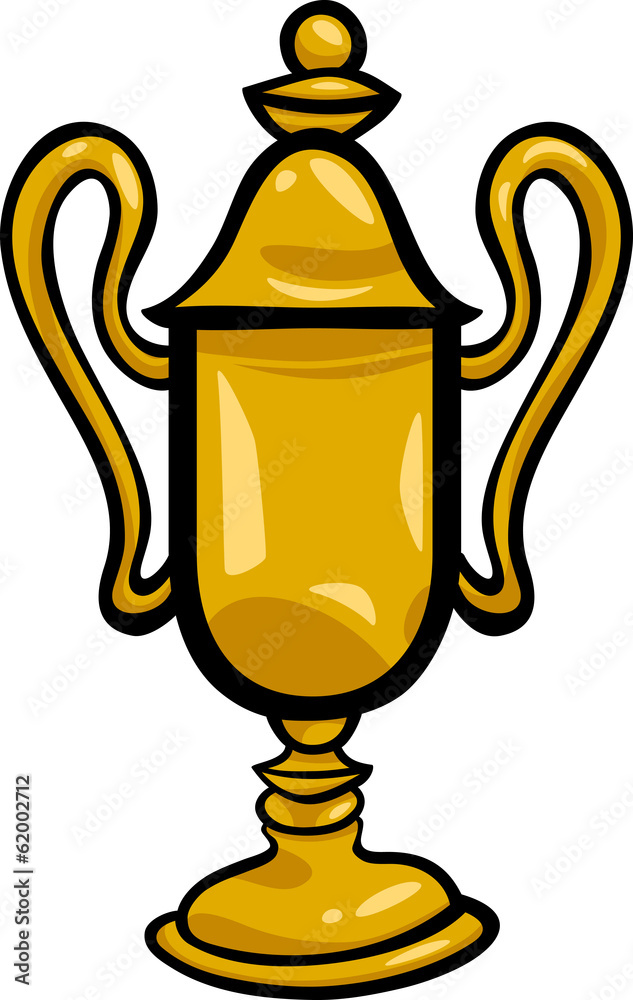 winner cup clip art cartoon illustration Stock Vector | Adobe Stock